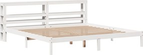 Postel bez matrace bílá 200 x 200 cm masivní borovice 3305731