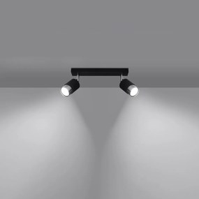 Sollux Lighting Stropní svítidlo NERO 2 černé/chromové