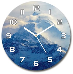 Wallmuralia Skleněné hodiny kulaté Horský vrchol fi 30 cm