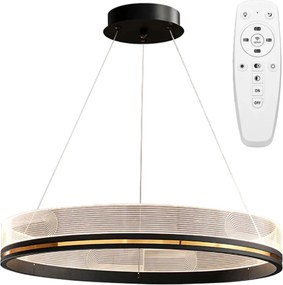 Toolight Toolight, LED závěsné svítidlo 60cm APP1192-CP, černá-zlatá, OSW-40023