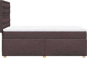 Box spring postel s matrací tmavě hnědá 90x190 cm textil 3293452