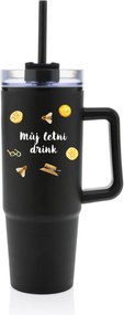 Personalizovaná cestovní termoska s průhledným víčkem s letním mixem