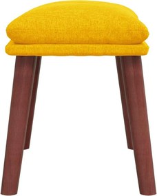 Podnožka hořčicově žlutá 45 x 29,5 x 35 cm textil 341464