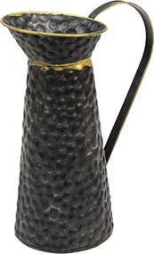 Černý kovový dekorační džbán Valentino II - 23*15*34 cm