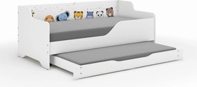 Wooden Toys Dětská postel LILU 160x80 MINI ZOO s funkcí spaní (1)