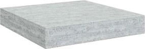 Plovoucí nástěnná police betonově šedá 23 x 23,5 x 3,8 cm MDF 326588