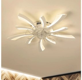Brilagi -LED Stmívatelné svítidlo s ventilátorem LED/50W/230V 3000-6500K bílá+DO WF-OSD-021-WHT