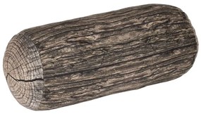 SCANquilt polštářek - válec WOOD hnědočerná 15 x 35 cm