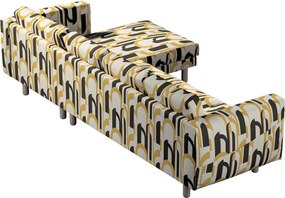 Potah na pohovku IKEA Norsborg 4-místná se šezlongem barva vícebarevná látka pletený vzor, vzorované