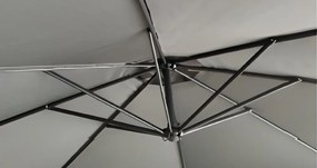 Zahradní slunečník, šedá, 3,5 m, LUKAN