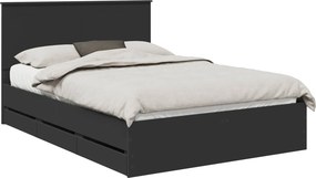 Rám postele se zásuvkou Černá 150 x 200 cm Inženýrské dřevo 3409448
