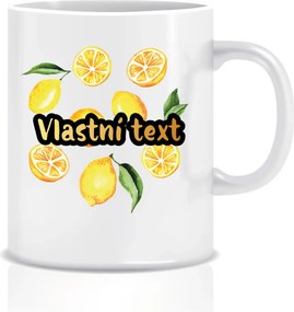 Personalizovaný klasický bílý keramický hrníček 300 ml s letním ovocem