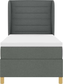 Postel s boxspringem s matrací Tmavě šedá 200 x 80 cm textil 3340656