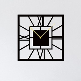 dřevo života Nástěnné hodiny SQUARE Barevný vzor: Černá, Velikost hodin: 40x40