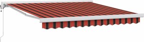 Stahovací markýza Oranžová a hnědá 300 x 250 cm Textil a kov 3329950