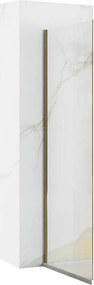 Rea Rapid, pevná stěna pro sprchový kout Rapid 90 x 195 cm, 6mm čiré sklo, zlatý profil, REA-K5624