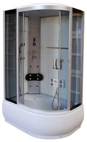 BPS-koupelny Hydromasážní box HYD-A04 120 SA L, 120x80 levý se saunou