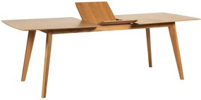 Přírodní dubový jídelní stůl Rowico Seirez, 190-235 cm