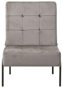 Relaxační židle 65 x 79 x 87 cm světle šedá samet,  325770
