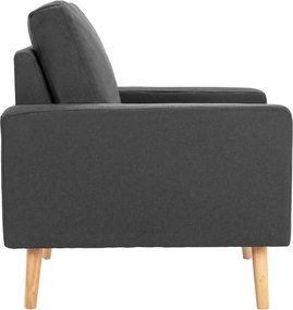 Křeslo tmavě šedé textil 288694