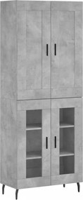 Skříň highboard betonově šedá 69,5x34x180 cm kompozitní dřevo 3199637