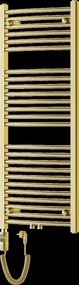 Mexen Ares, elektrické topné těleso 1200x500 mm + topná tyč 600 W, zlatá lesklá, W102-1200-500-2600-50
