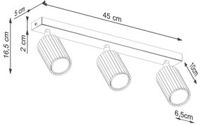 Brilagi - Bodové svítidlo CRESTO 3xGU10/10W/230V krémová
