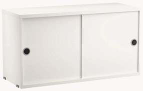 Skříňka pro modulární regálový systém's posuvnými dveřmi String System