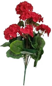 Umělá květina Muškát červená, 47 cm