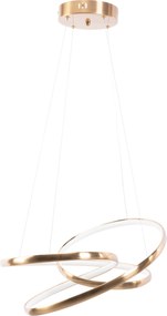 Toolight Toolight, LED závěsné svítidlo 50cm, 32W, G005-CP, zlatá lesklá, OSW-09746
