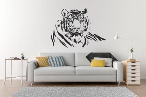 Lepy.cz Samolepka na zeď Tygr Velikost (šířka x výška): 80x57cm, Barevná varianta: Bílá