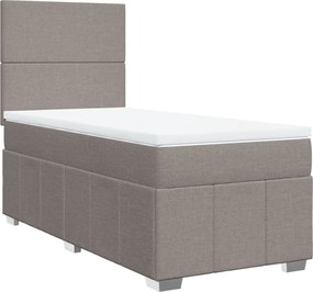 Box spring postel s matrací taupe 100 x 200 cm textil 3293876