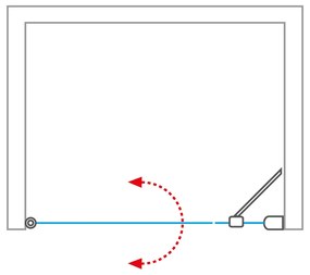 Roth Univerzální boční panel CI FXO pro kombinaci se sprchovými dveřmi Varianta: šířka: 33 cm, orientace: Uni - (CI FXO/330 - CI FXO 033200 NPE), Barva profilů a typ výplně: profily: černá (elox), výplň: transparent