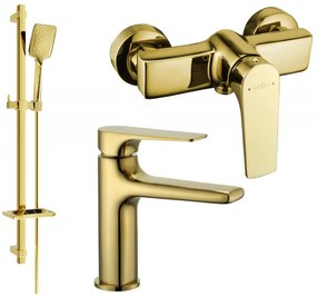 Mexen Lynx DQ62 sprchový set, zlatý - 745904DQ62-50
