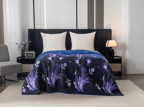 Přehoz na postel VIOLET BUTTERFLY, tmavě modrý Rozměr: 220 x 240 cm