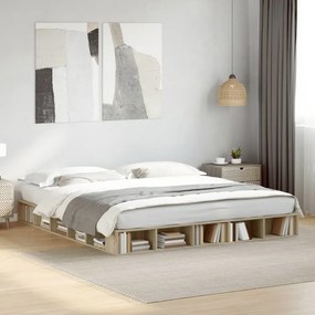 vidaXL Rám postele 200 x 200 cm kompozitní dřevo [3280448] Barva: dub sonoma