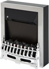 Elektrický krb na zeď LED GOLETO HOMCOM SILVER 1000/2000W
