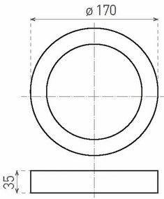 LED Stropní svítidlo FENIX LED/12W/230V 3800K pr. 17 cm