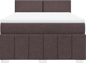 Box spring postel s matrací tmavě hnědá 140x200 cm textil 3287087