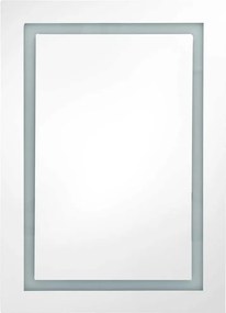LED koupelnová skříňka se zrcadlem šedá 50 x 13 x 70 cm 326490