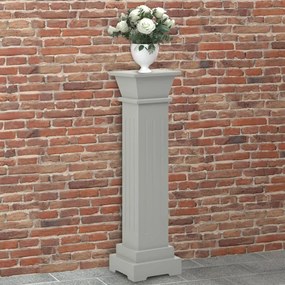 Stojan na květiny klasický čtvercový sloup šedý 17x17x66 cm MDF 323969