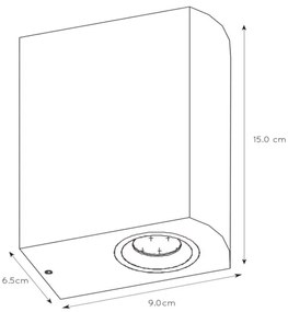 Lucide 22861/10/31 - LED Stmívatelné venkovní svítidlo ZORA 2xGU10/5W/230V IP44