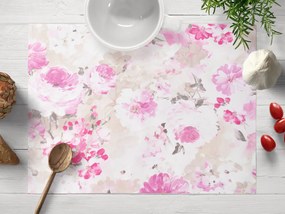 Biante Dekorační prostírání na stůl PM-030 Růžové malované květy 30x40 cm