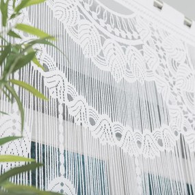 Dekorační oblouková krátká záclona na tyčovou gárnyž MAHIKA 90 bílá 160x90 cm MyBestHome