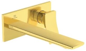 Ideal Standard Conca Tap - Umyvadlová baterie pod omítku, výtok 220 mm, Brushed Gold A7372A2