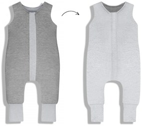 Sleepee Celoroční spací pytel s nohavicemi ŠEDÝ z bavlny Zvolte rozměr: XS (6 - 12 měsíců)