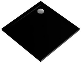 Polimat Čtvercová akrylátová sprchová vanička Geos 80x80 (90x90, 100x100) BST Barva: Černá - kamenná struktura, Rozměry (cm): 100x100