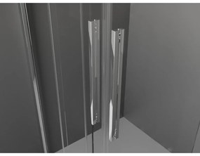 Mexen Velar L Duo, posuvné sprchové dveře do otvoru 140 cm, 8mm šedé sklo, chromová, 871-140-003-42-01