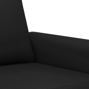 3dílná sedací souprava s polštáři černá umělá kůže 3202165