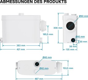 Přečerpávací stanice Wiltec – 450 W, 7,5 m, bílá (62139)